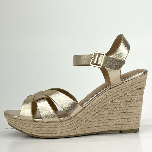 Brash | Shoes | New Brash Sandals Womens 85 Metallic Gold Phinley ...